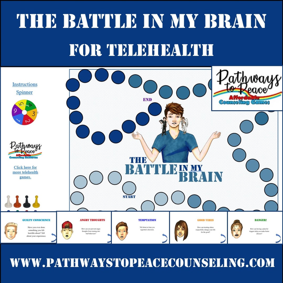Battle in My Brain - CBT Counseling Game - Telehealth Version - Etsy