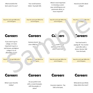 My Life Game Cards - Turn the Game of Life Into a Counseling Game! - Etsy