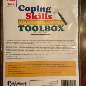 Coping Skills Toolbox Counseling Game - Etsy