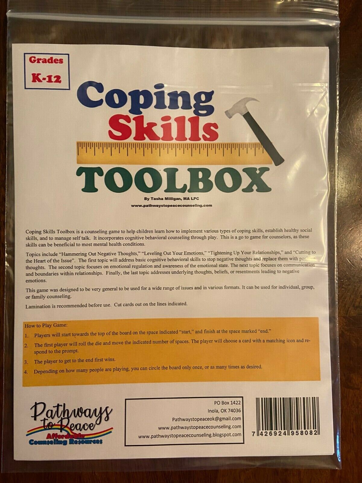 Coping Skills Toolbox Counseling Game - Etsy