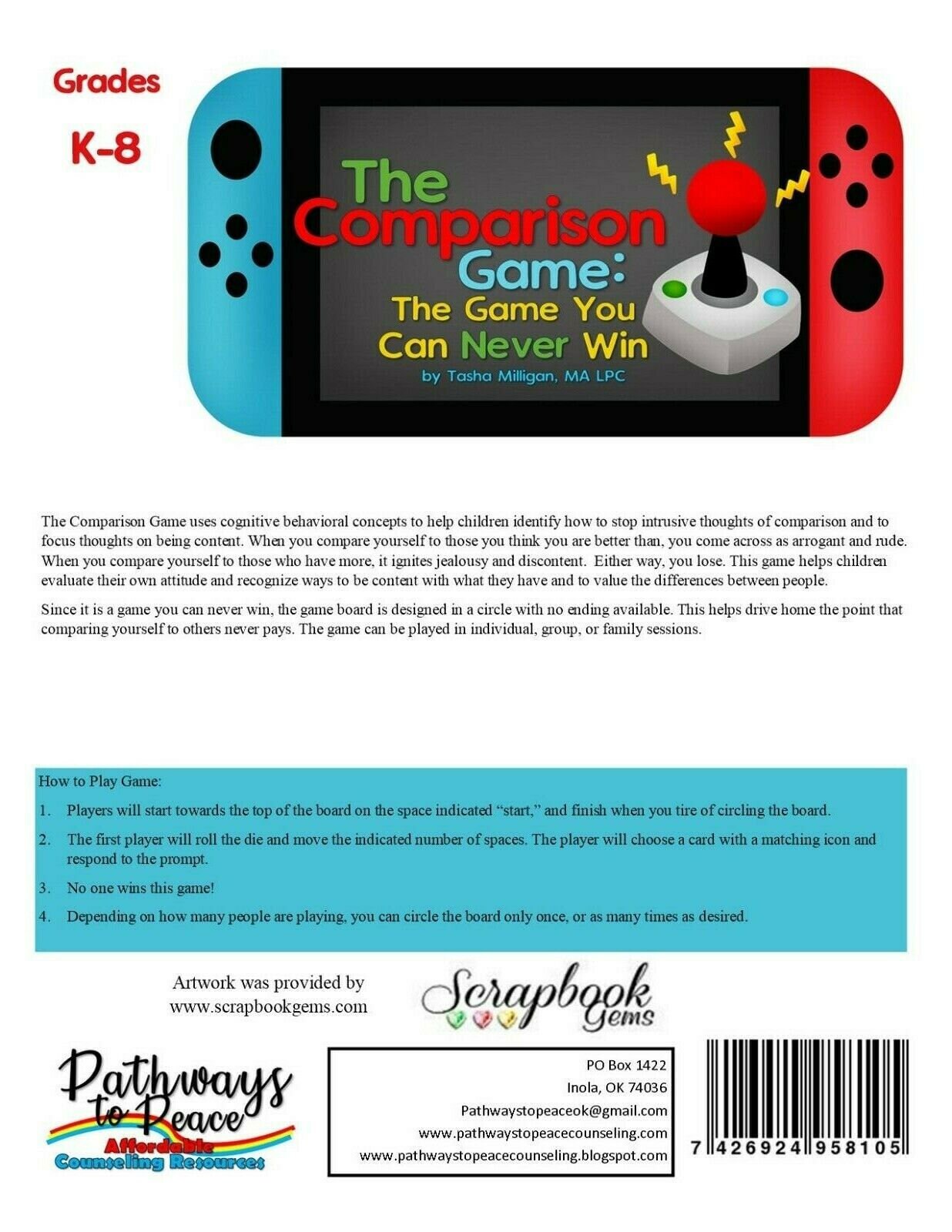 The Comparison Game: the Game You Can Never Win, Counseling Game - Etsy