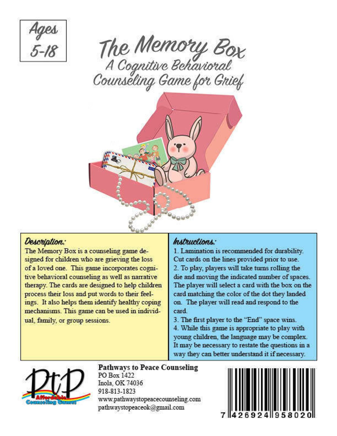 The Memory Box CBT Counseling Game for Grief and Loss - Etsy