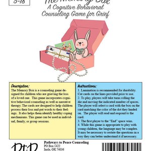 The Memory Box CBT Counseling Game for Grief and Loss - Etsy