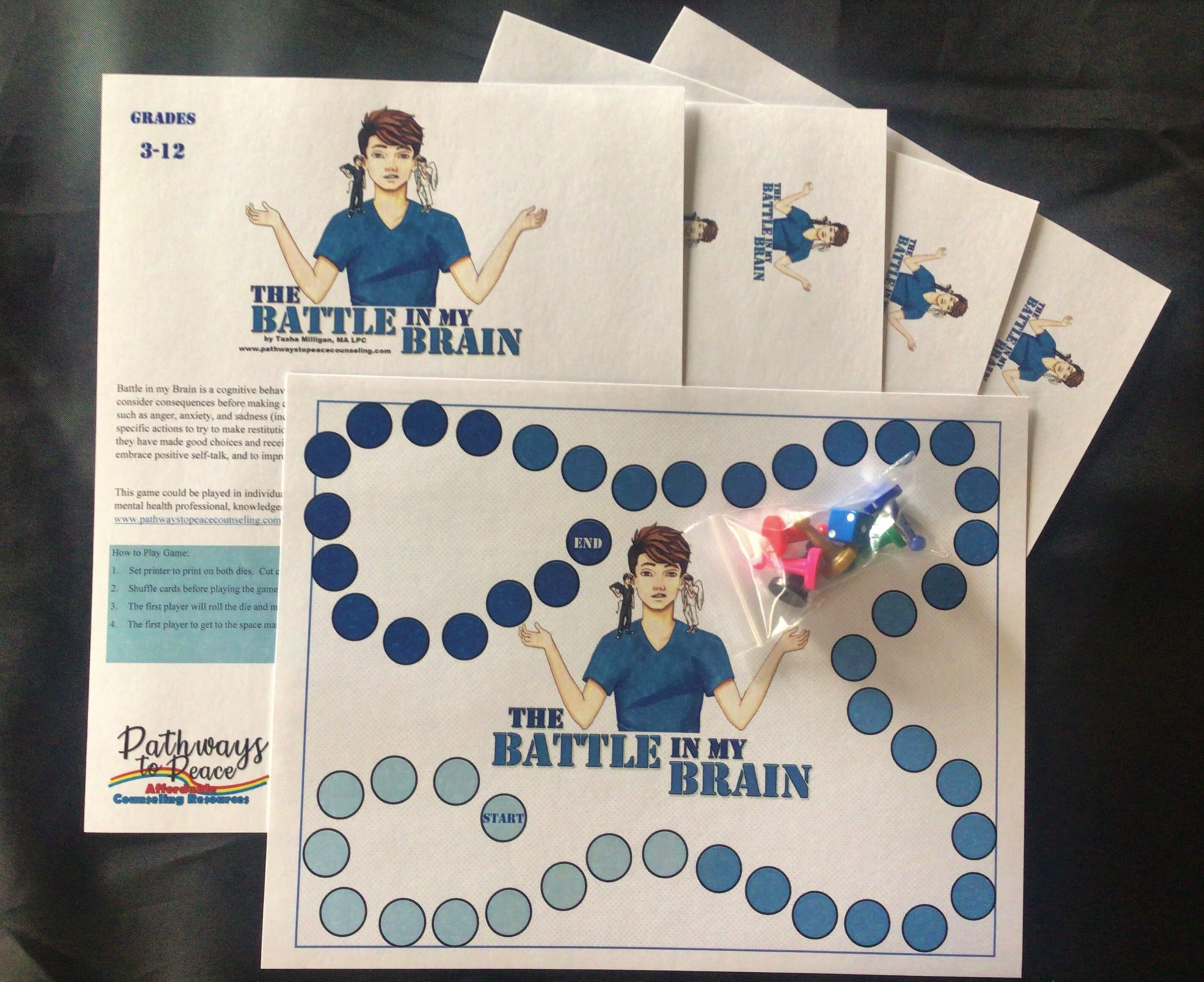 Battle in My Brain - CBT Counseling Game - Etsy