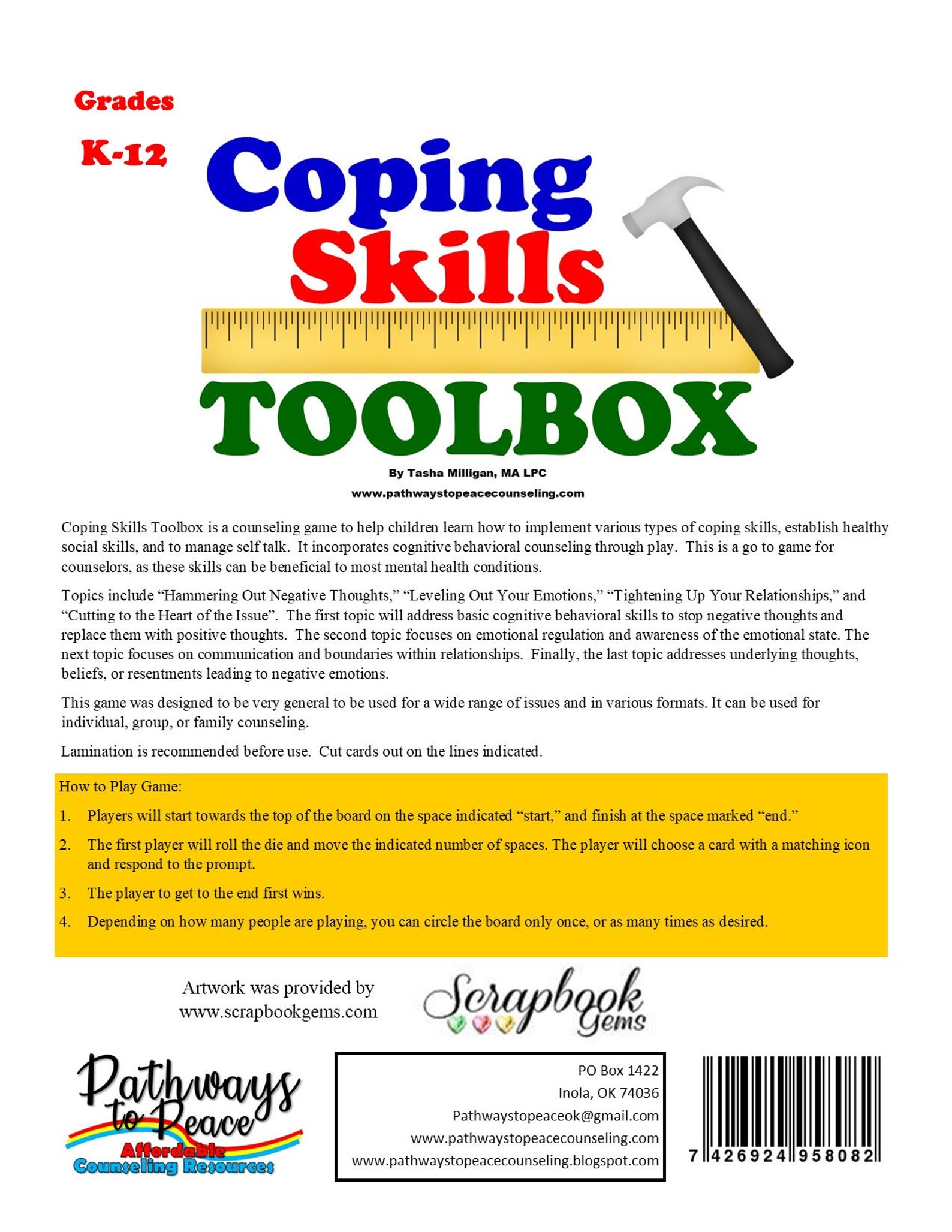 Coping Skills Toolbox: A CBT Counseling Game - PDF Download - Etsy