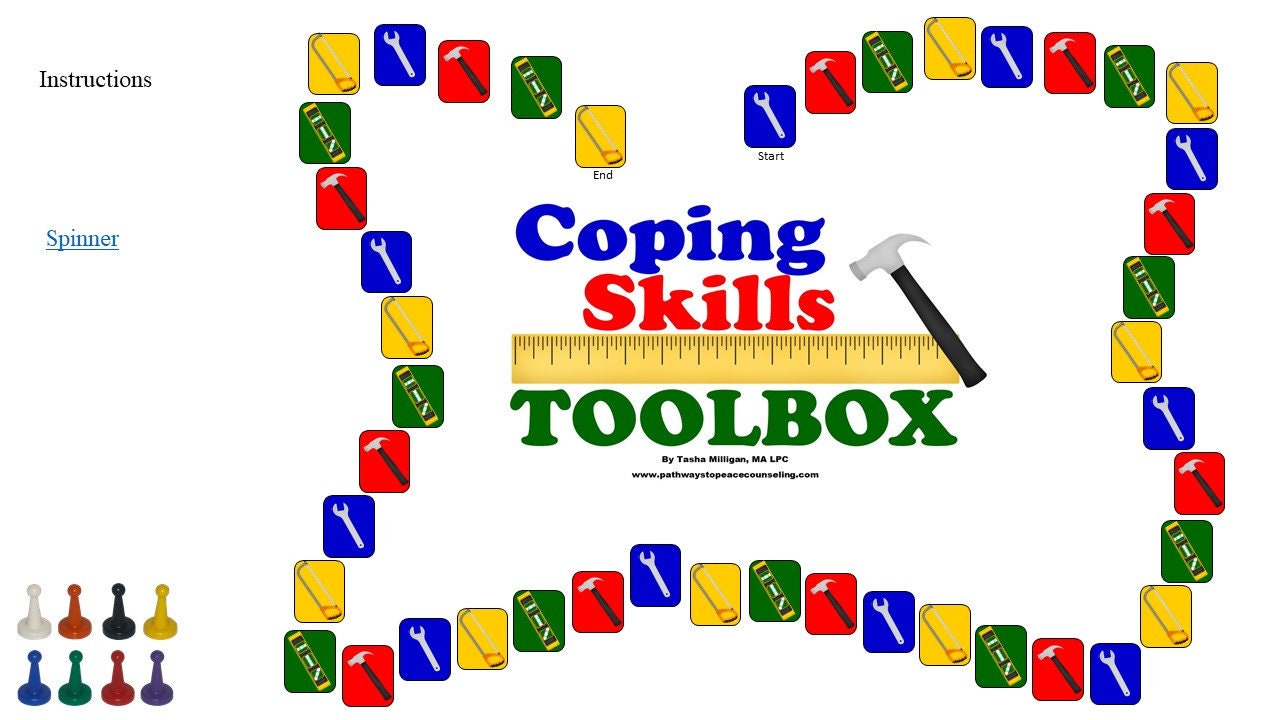 Coping Skills Toolbox: A CBT Counseling Game - Telehealth Version - Etsy