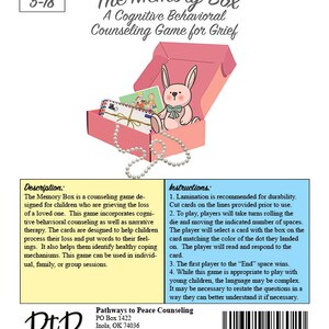 The Memory Box: A Counseling Game to Process Grief - PDF Download - Etsy