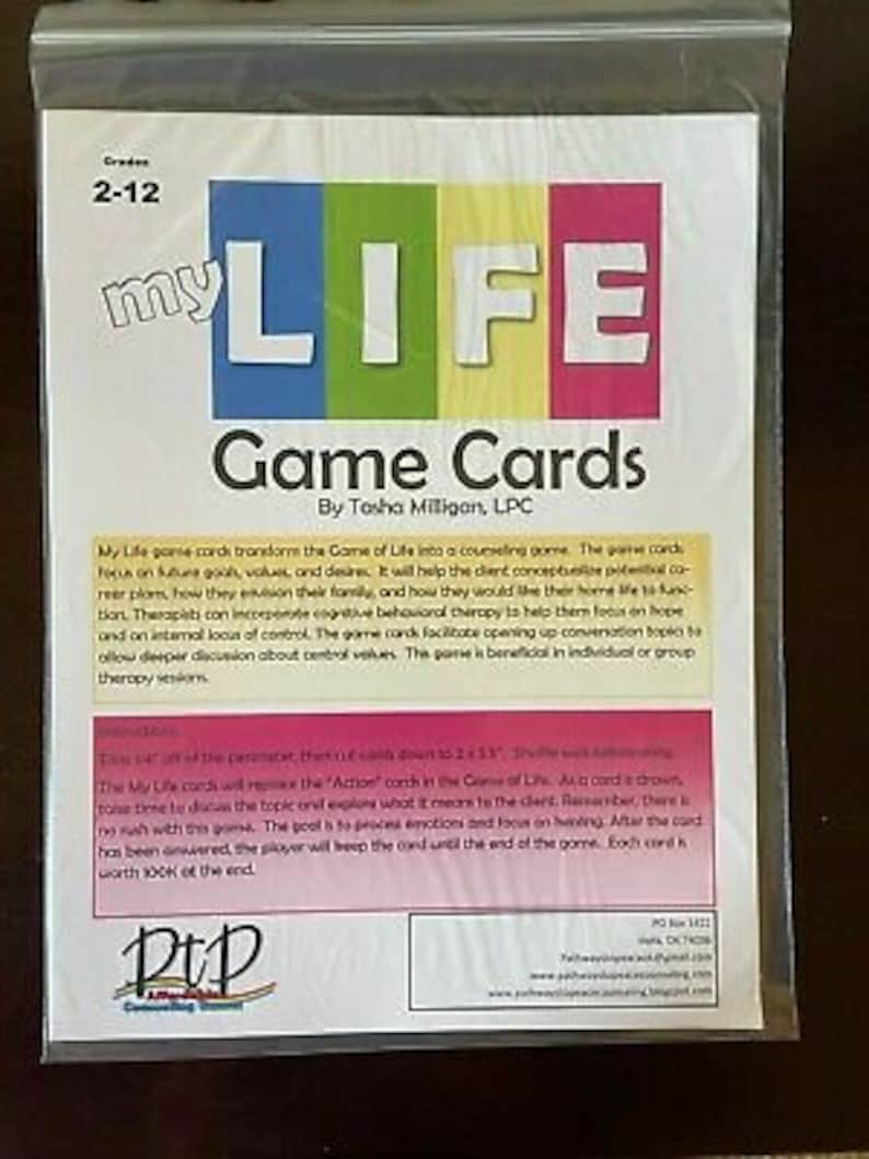 My Life Game Cards - Turn the Game of Life Into a Counseling Game! - Etsy
