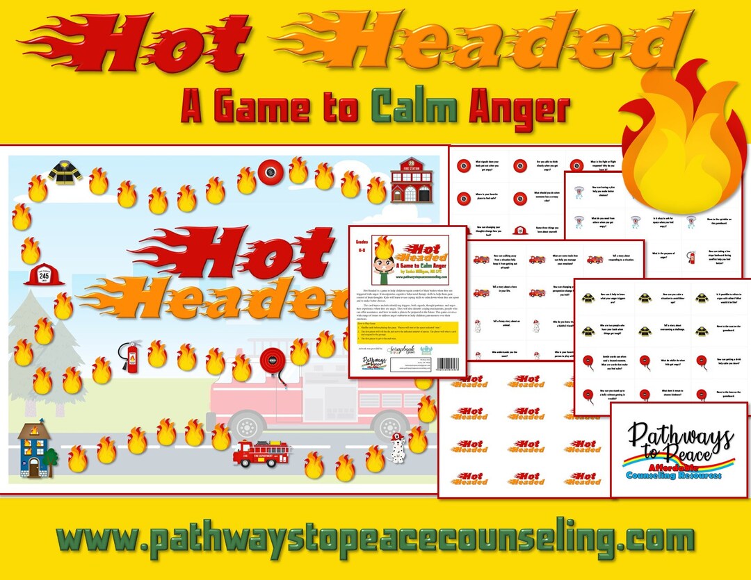 Hot Headed: A Counseling Game to Cope With Anger PDF Download - Etsy