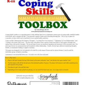 Coping Skills Toolbox Counseling Game - Etsy