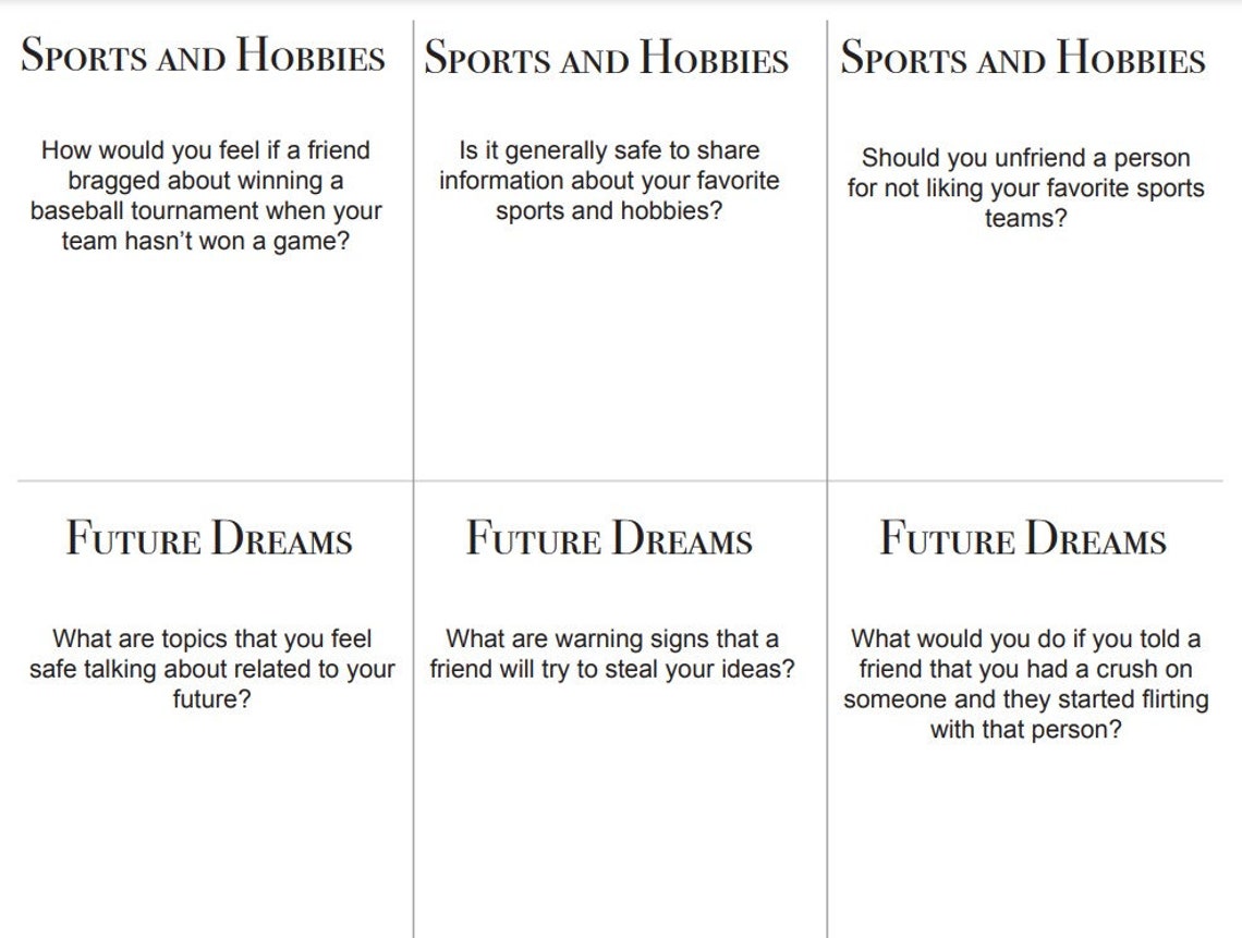 House of Boundaries: A Counseling Card Game PDF Download - Etsy