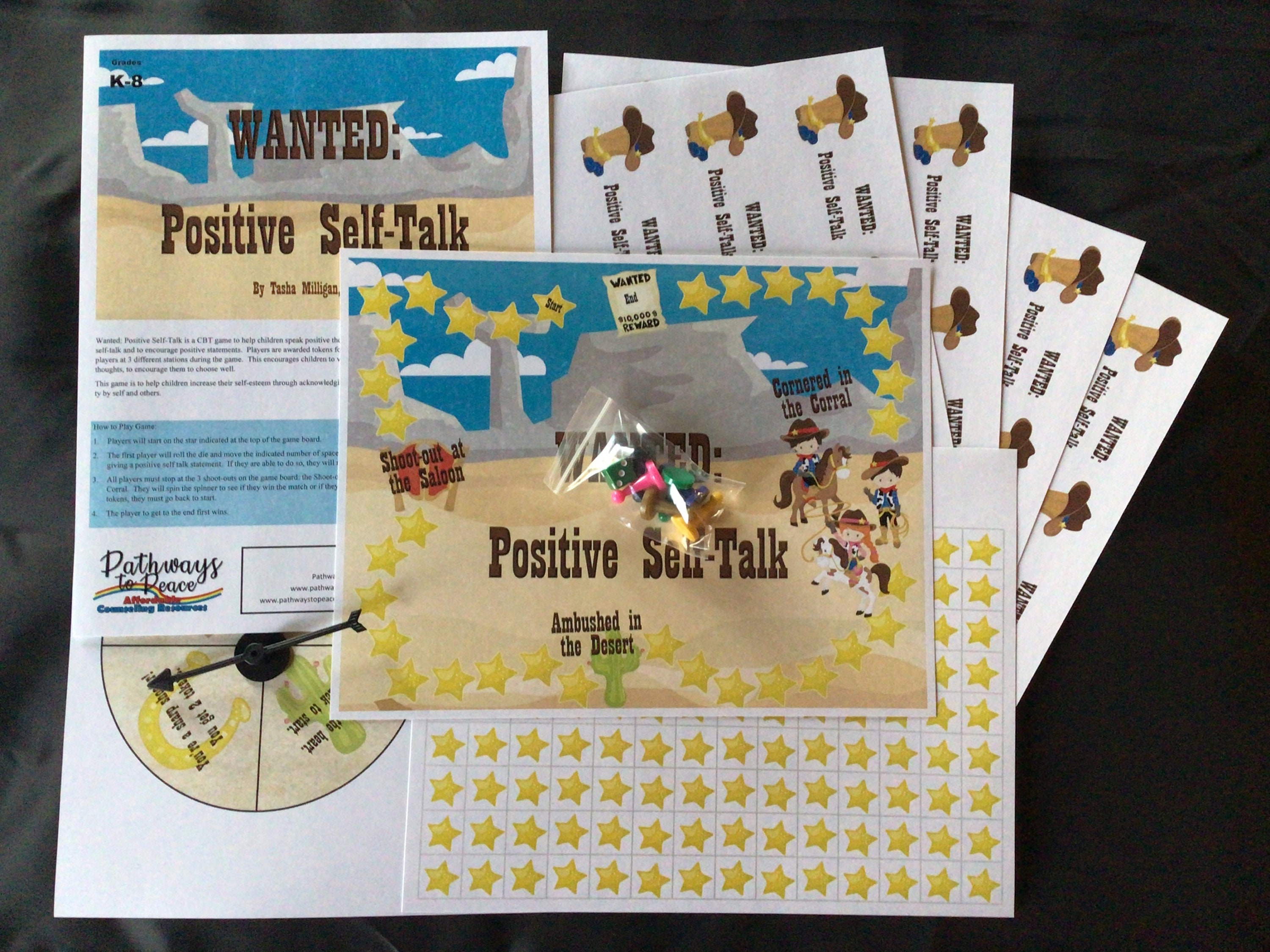 Wanted: Positive Self Talk, A CBT Game to Improve Self-esteem - Etsy