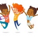 Happy Kids Joyously Jump. PNG Clipart African American Kids - Etsy Canada