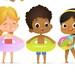 Pool Party, Pool Boys and Girls, Pool Party Clipart, Swim Kids, Digital ...