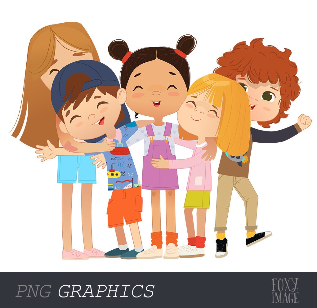 Best Friends, Kids Hugs, School Kids PNG, Hugs PNG Clipart, Boys and ...