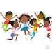Happy Kids PNG Clipart, African American Kids Jumping Clipart, Birthday ...