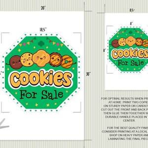 Cookies STOP Sign, Cookie Booth Yard Sign, Digital Cookie Stand, Cookie ...