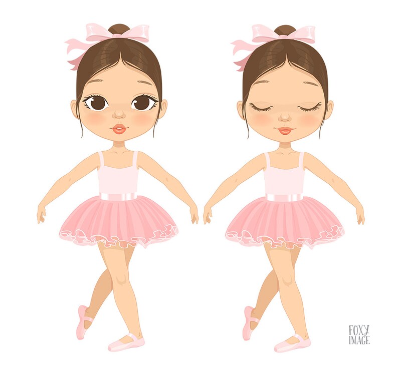 Ballerina in Pink Little Ballerina Girl Ballerina Clipart - Etsy