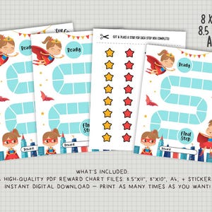 Superhero Printable Potty Training Reward Chart for Toddlers, Fun Super ...