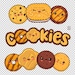 Cookies Clipart, Kawaii Cookie PNG Clipart, Cute Cookie Characters, DIY ...