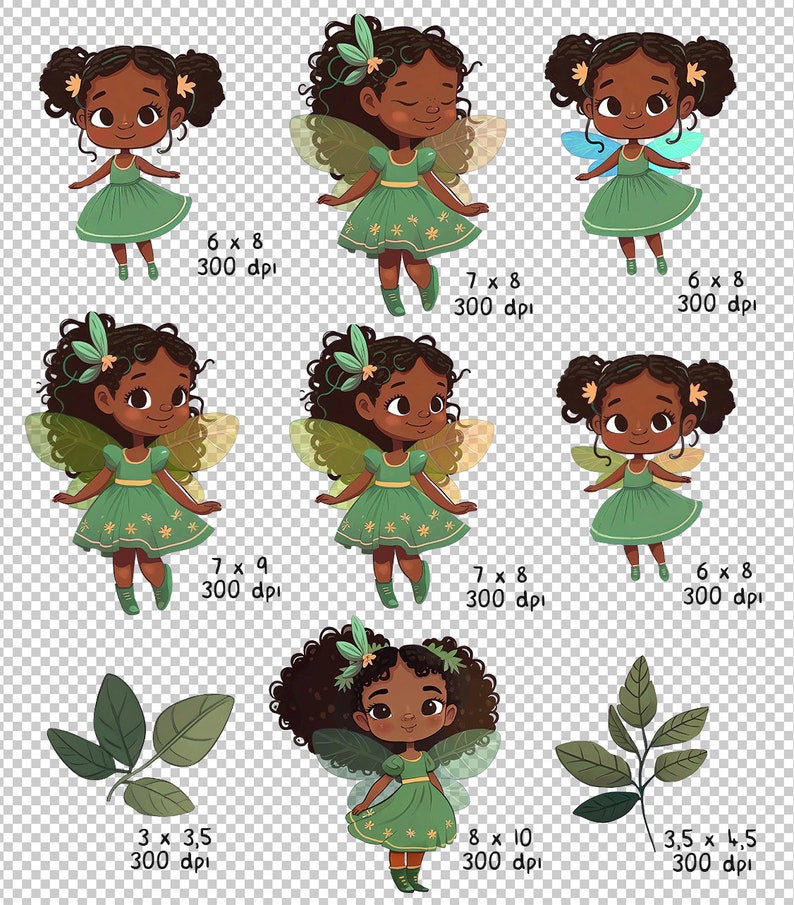 Fairy Girl Black Girl Fairy PNG Little Fairy Clipart Fairy - Etsy