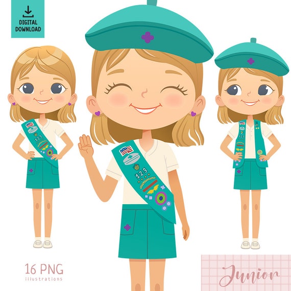 Imágenes Prediseñadas De Una Niña Exploradora Juvenil