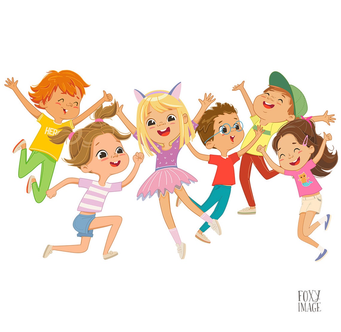 Kids PNG Clipart Kids Jumping Clipart Birthday Party - Etsy