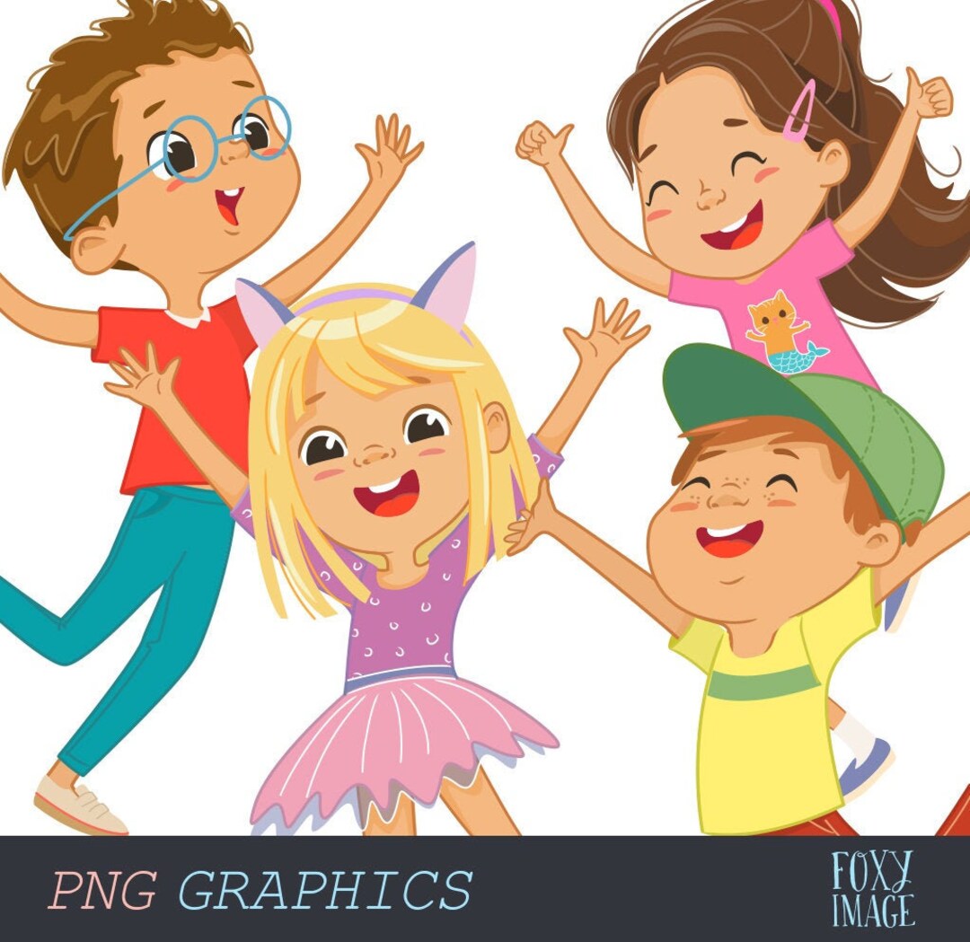 Kids PNG Clipart, Kids Jumping Clipart, Birthday Party, Children Png ...