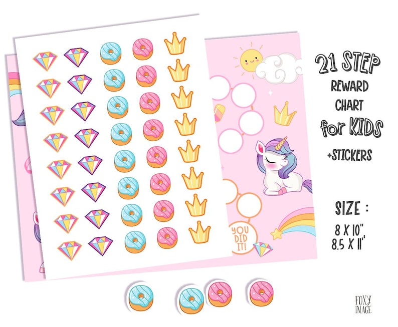 Unicorn Behavior Chart for Kids – Daily Routine & Chores Tracker ...