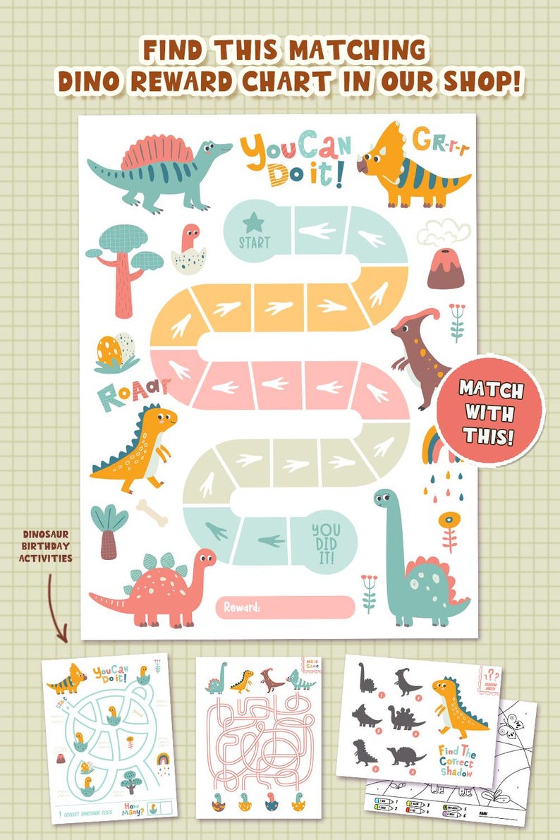 Dinosaur Clipart Set, Cute Dino PNG, Baby Dinosaur Illustrations, Dino ...