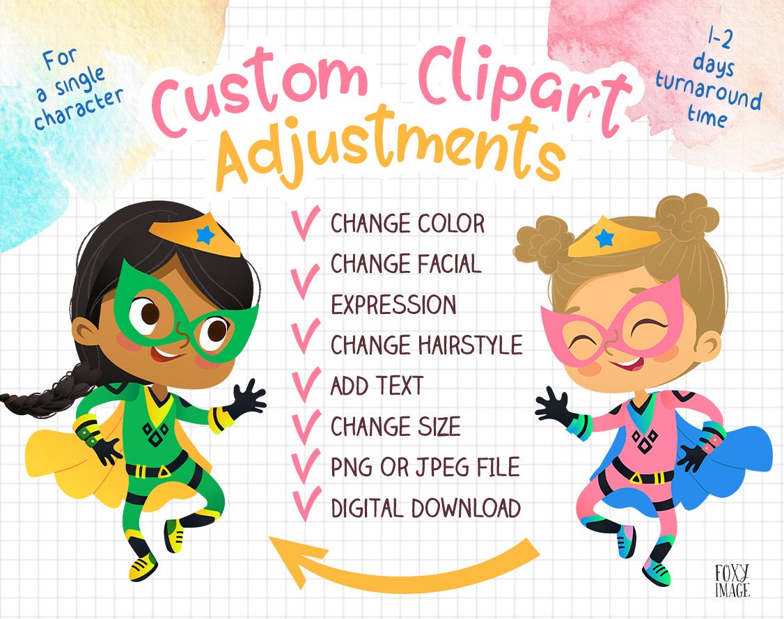 Customized Clipart Digital Download on Request, Custom Png, Rush Order ...