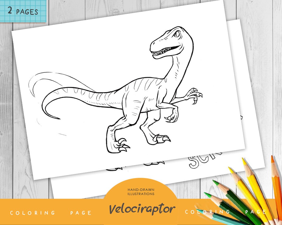 2 Dino Coloring Page Dinosaur Printable Dino Party Dinosaur - Etsy