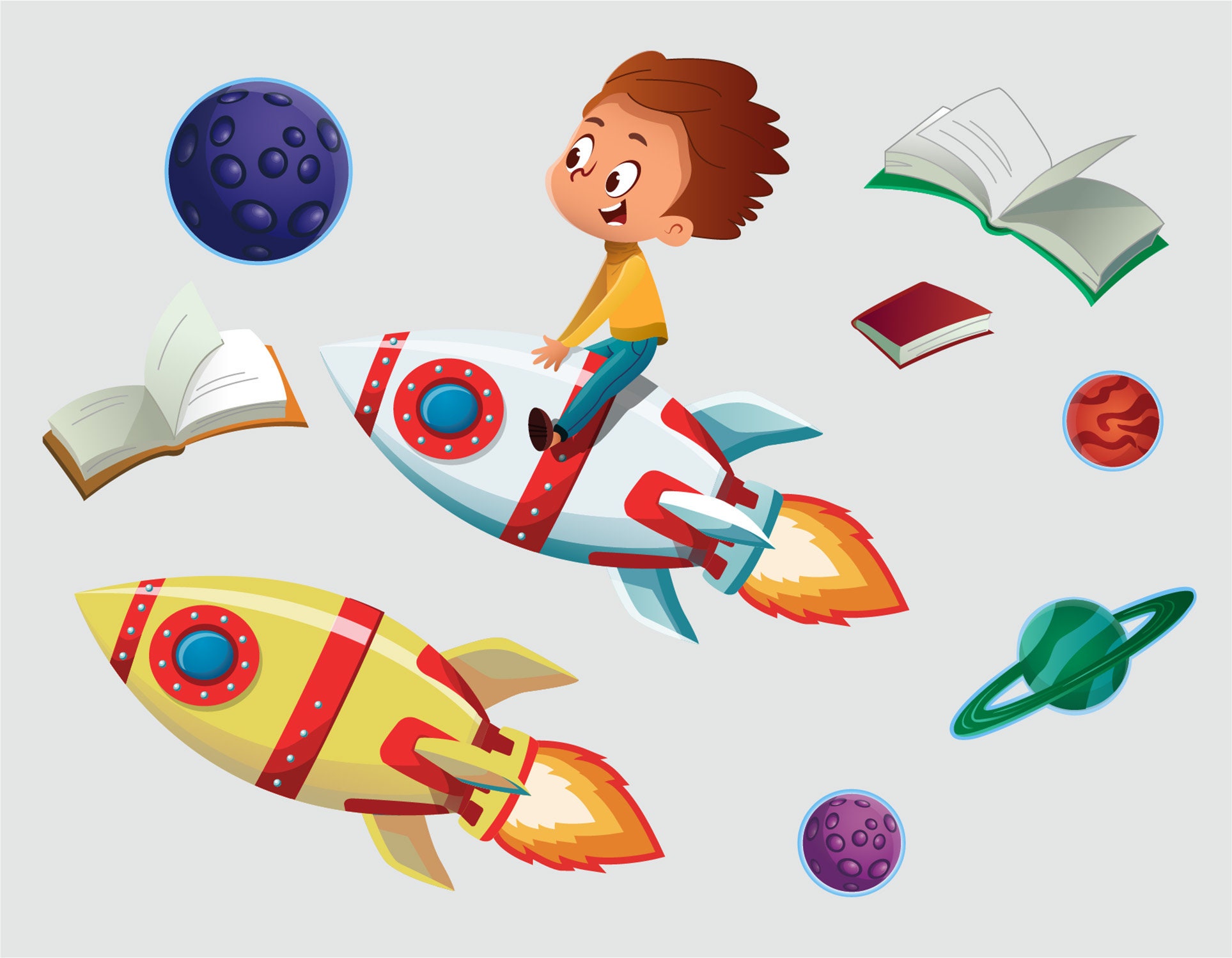 Space Boy Space Illustration Space Clipart Space Décor - Etsy