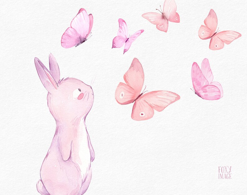 Watercolor Bunny Baby Bunny PNG Clipart Little Rabbit - Etsy