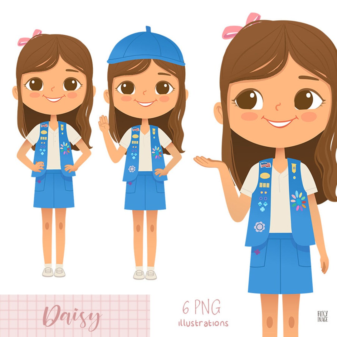 Daisy Girl Scouts, Happy Girl Scouts, Girl Scout Clipart, Girl Scout ...
