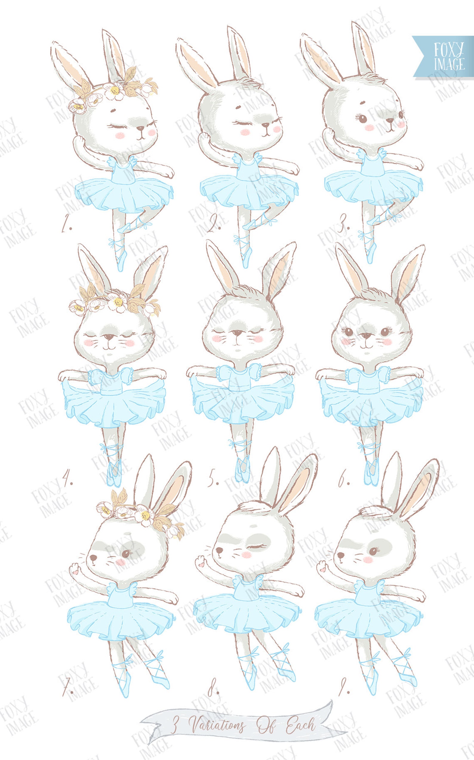 White Ballerina Bunny Dancing Bunny PNG Clipart Little Bunny - Etsy