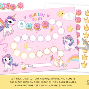 Unicorn Behavior Chart for Kids – Daily Routine & Chores Tracker ...