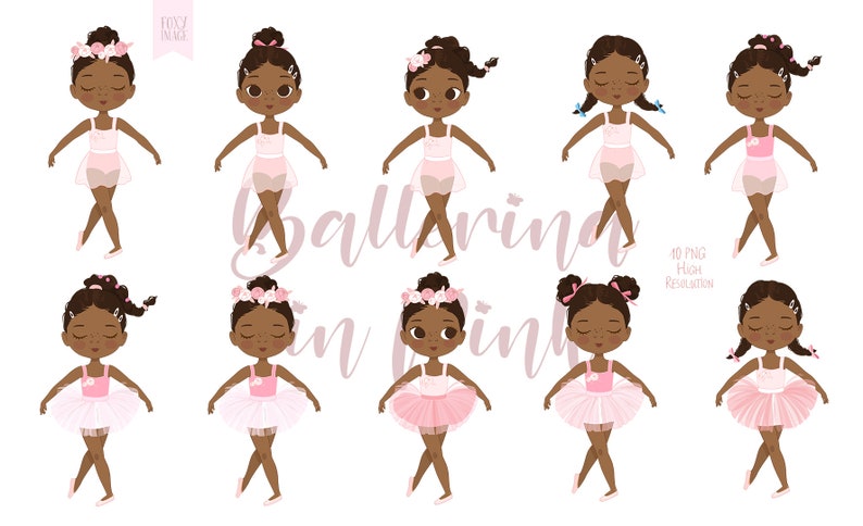 Ballerina Clipart, Little Ballerina, African-american Girl, Ballerina ...