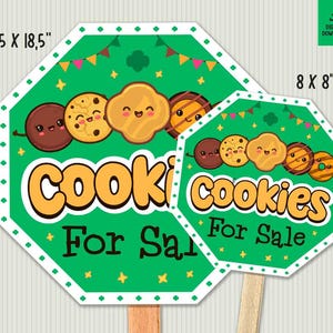Girl Scout Cookies STOP Sign, Cookie Booth Yard Sign, Digital Cookie ...
