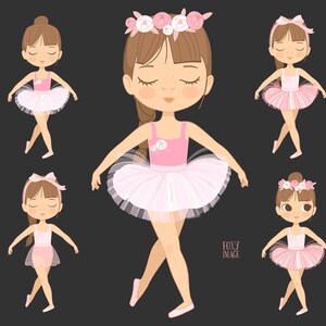 Ballerina in Pink, Little Ballerina Girl, Ballerina Clipart, Dancing ...