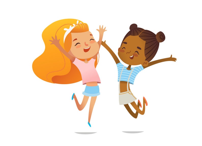 Happy Kids Joyously Jump. PNG Clipart African American Kids - Etsy Canada