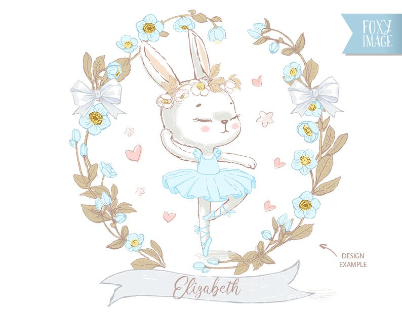 White Ballerina Bunny Dancing Bunny PNG Clipart Little Bunny - Etsy