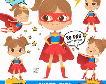 Girl Superhero Clipart