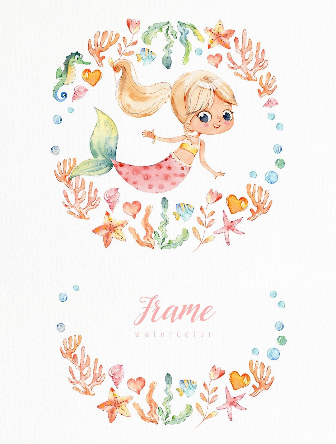 Watercolor Mermaids Mermaids PNG Mermaids Clipart | Etsy