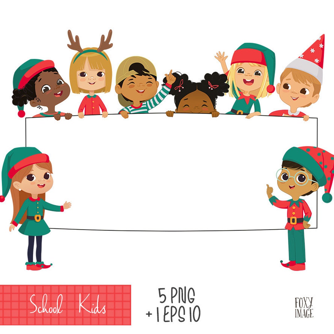 School Children Hold A Blank Poster, Boy and Girl PNG, School Friends ...