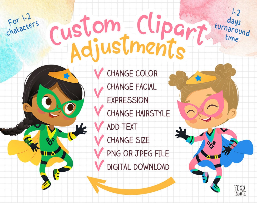 Customized Clipart Digital Download on Request Custom Png - Etsy