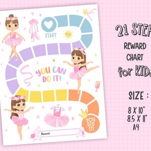Printable Ballerina Reward Chart, Ballerina Behavior Chart, Toddler ...