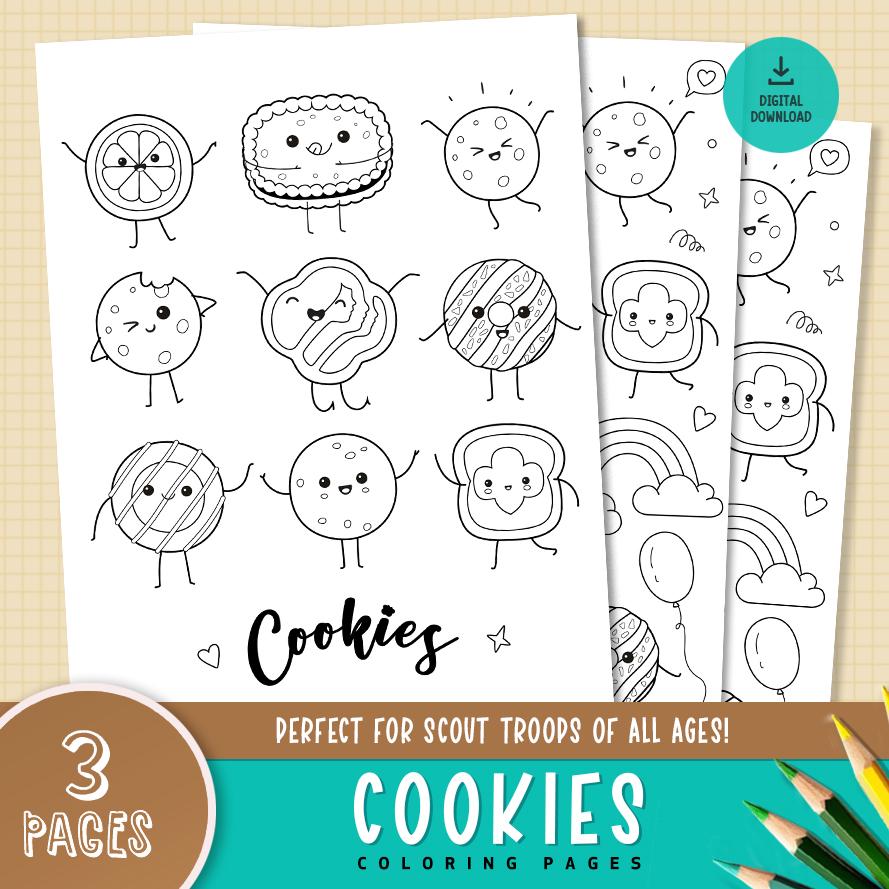 Girl Scout Cookie Coloring Pages 2024