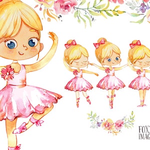 Ballerina Clipart Watercolor Ballerinas Girls PNG Clipart - Etsy