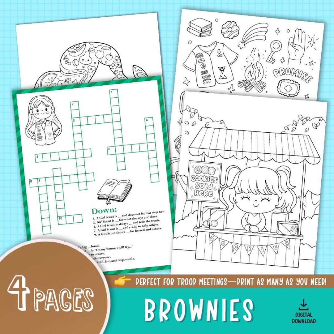 Printable Brownies Activity Kit – Engaging Troop Meeting Resource ...